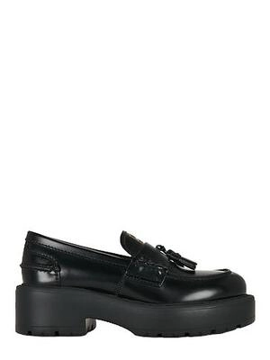 Miu Miu Boyfriend Loafer With Tassel Detail - Nero