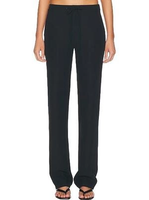 EAVES Brynn Polished Crepe Pant - Black