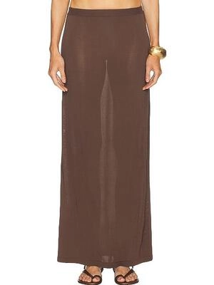 SRG Emersyn Knit Maxi Skirt - Coffee