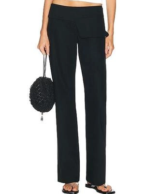ST. AGNI Belt Detail Trouser - Black
