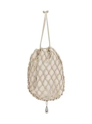Savette Macrame Pouch Bag - Bone