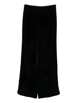 P.a.r.o.s.h Velvet Wide Leg Trousers - Black