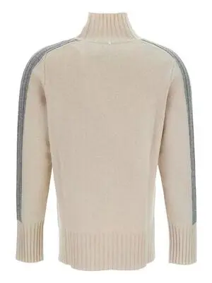 Lorena Antoniazzi High-neck Stripe Detail Sweater - Neutrals