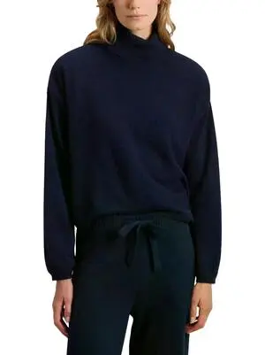 Woolrich Navy Knitted Turtleneck Sweater - Blue