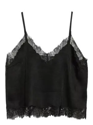 Citizens Of Humanity Lace-trimmed Camisole Top - Black