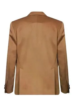 LARDINI Double-breasted Peak-lapel Blazer - Brown