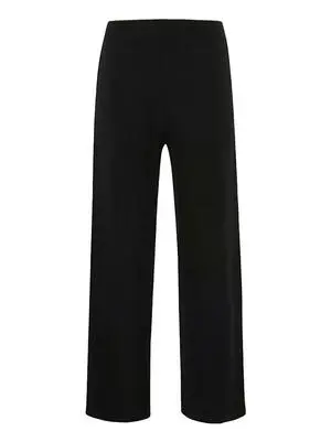 Kiton Wide-leg Knitted Trousers - Black