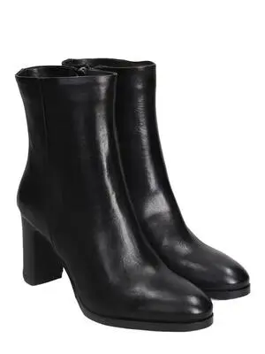 JULIE DEE Side-zip Ankle Boots - Black
