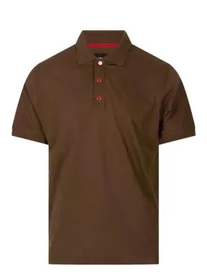 Kiton Short-sleeve Cotton Polo Shirt - Brown