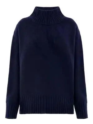 Malo High-neck Cashmere Knit - Blue