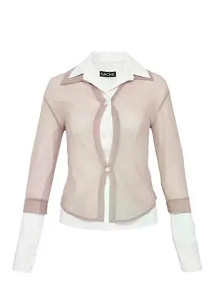 NACHE Layered Mesh Shirt - Pink