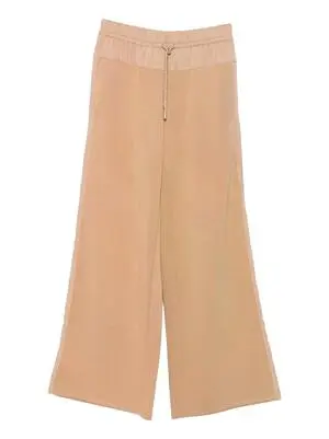 TWINSET Drawstring Waist Wide-leg Track Pants - Neutrals
