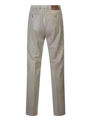 Kiton Logo-patch Straight-leg Trousers - Grey