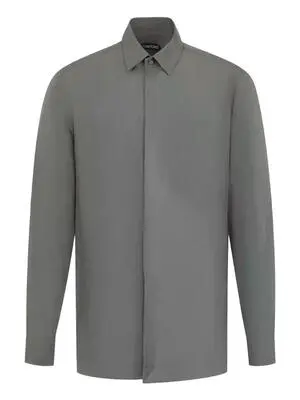TOM FORD Classic-fit Silk Shirt - Grey