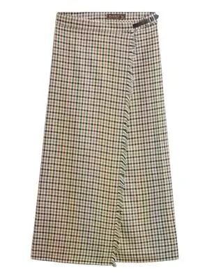 Woolrich Checked Wraparound Skirt - Neutrals