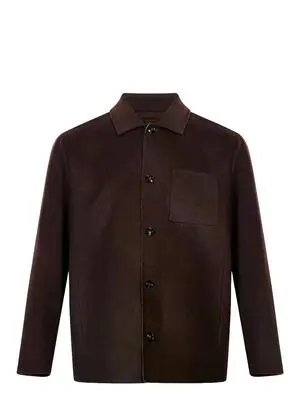 Kiton Patch-pocket Button-up Jacket - Brown