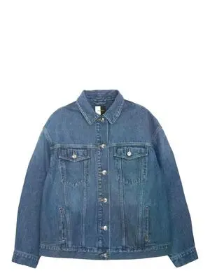 Vera Wang Longline Denim Jacket - Blue