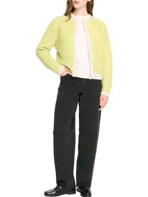 BARRIE Crochet-knit Zip-up Cardigan - Green