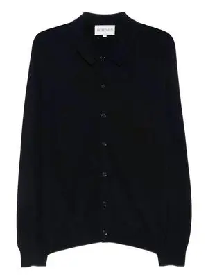 Eric Bompard César Shirt Collar Cardigan - Blue