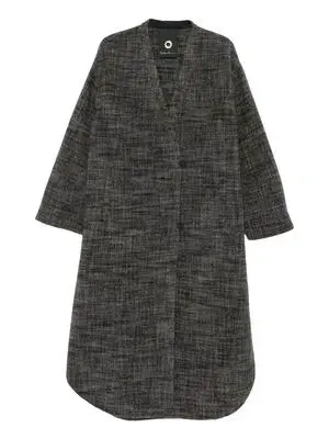 Giorgio Armani Button-fastening V-neck Coat - Grey