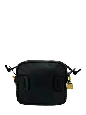Loewe 1980-1990 Leather Anagram Crossbody Bag - Black