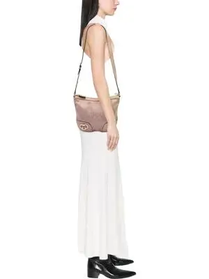 Gucci 2016-2026 Gg Canvas Lovely Crossbody Bag - Pink