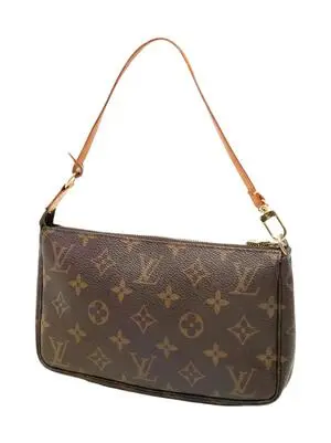 LOUIS VUITTON 2002 Monogram Pochette Accessoires Shoulder Bag - Brown