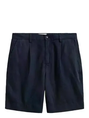 Gant Pleated Cotton Shorts - Blue