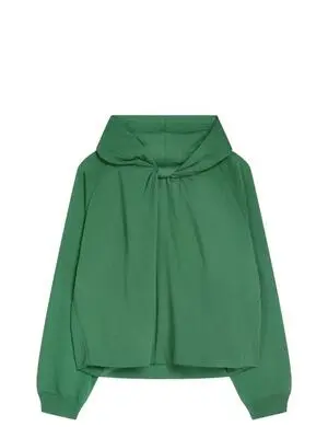 Dries Van Noten Draped Cotton Hoodie - Green