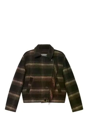 MARANT ETOILE Check Fringe-trim Jacket - Black