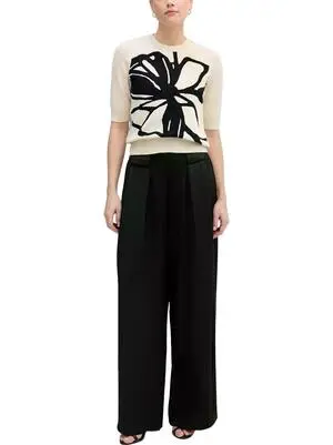 Dkny Pleated Palazzo Pants - Black