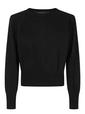 Federica Tosi Fine Knit Cut-out Sweater - Black