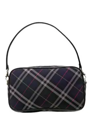 Burberry 2000-2017 Supernova Check Canvas Pochette Handbag - Blue