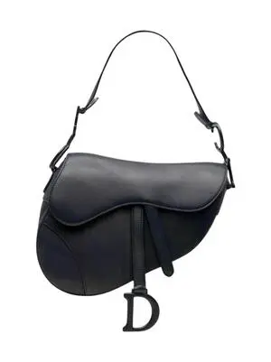 Dior 2019 Ultra Matte Calfskin Saddle Bag Shoulder Bag - Blue