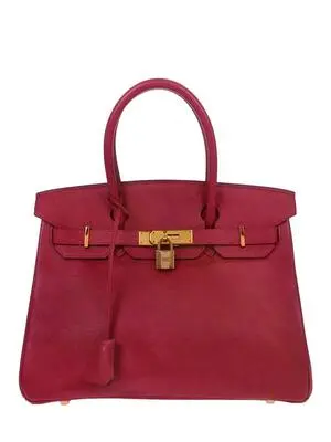 Hermès 1998 Birkin 30 Tote Bag - Red