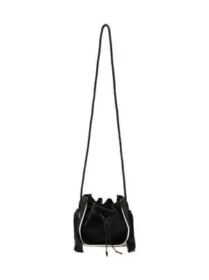 FORTE_FORTE Tassel-detail Braided-strap Shoulder Bag - Black