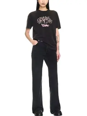 Off-White Washed Characters T-shirt - Black