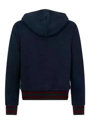 Dsquared2 Monogram Zipped Cardigan With Hood - Blue
