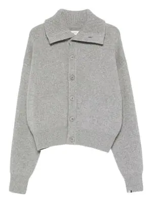 Extreme Cashmere Spread-collar Cardigan - Grey