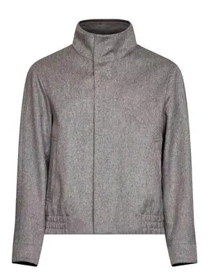LARDINI High-neck Jacket - Grey