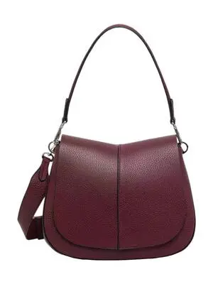GIANNI CHIARINI Medium Helena Round Grained-leather Shoulder Bag - Red