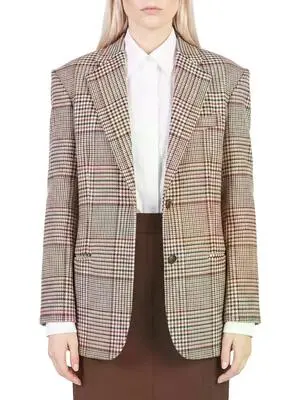 Federica Tosi Glen Plaid Blazer - Neutrals