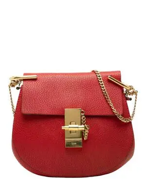 Chloé 2016 Small Leather Drew Crossbody Bag - Red
