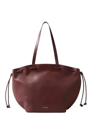 Claudie Pierlot Drawstring Leather Tote Bag - Red