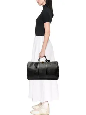 LOUIS VUITTON 1996 Epi Keepall 50 Travel Bag Black