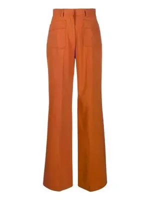 FAY Pressed-crease Palazzo Pants - Orange