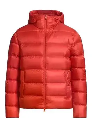 Herno Quilted Hooded Jacket - Red