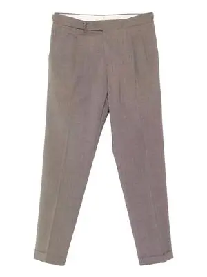 BRIGLIA 1949 Pleated Turn-up Trousers - Grey