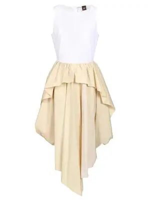 Loewe Sleeveless Ruffled Asymmetric Day Dress - Neutrals