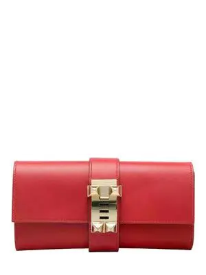 Hermès 2014 Tadelakt Medor 23 Clutch Bag Red